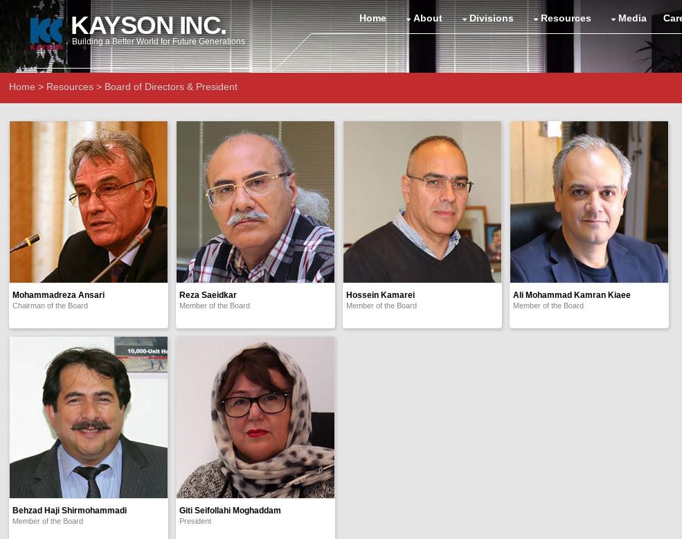 Kayson is Iranian company affiliated with the IRGC – IFMAT